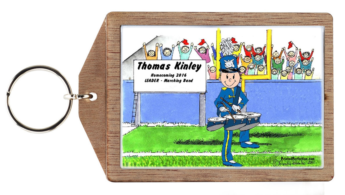 Printed Perfection Personalized Band, Three Drum - Male Key Chain | Wayfair