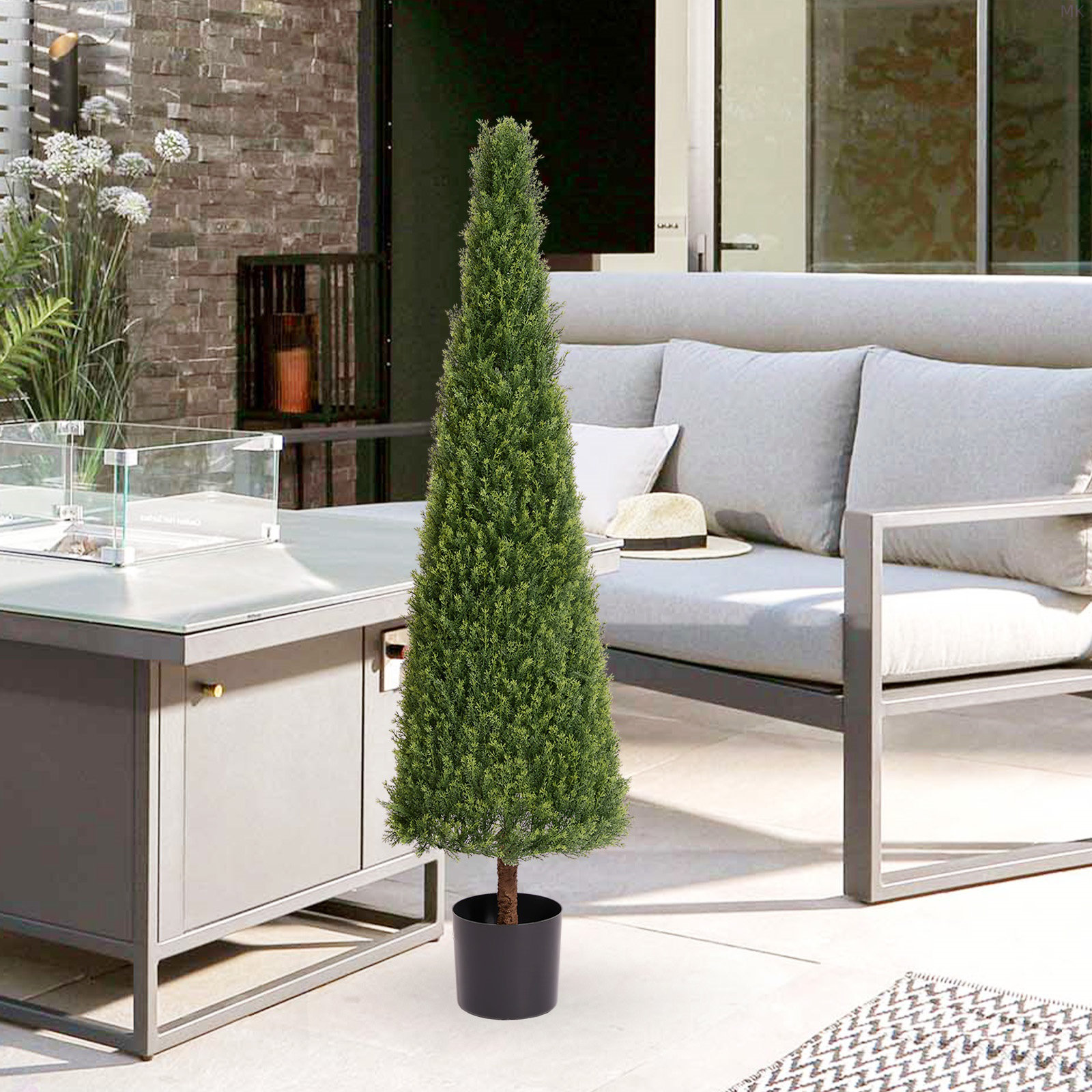 Latitude Run® Tree Artificial Boxwood Topiary Tree Plant Potted Trees ...