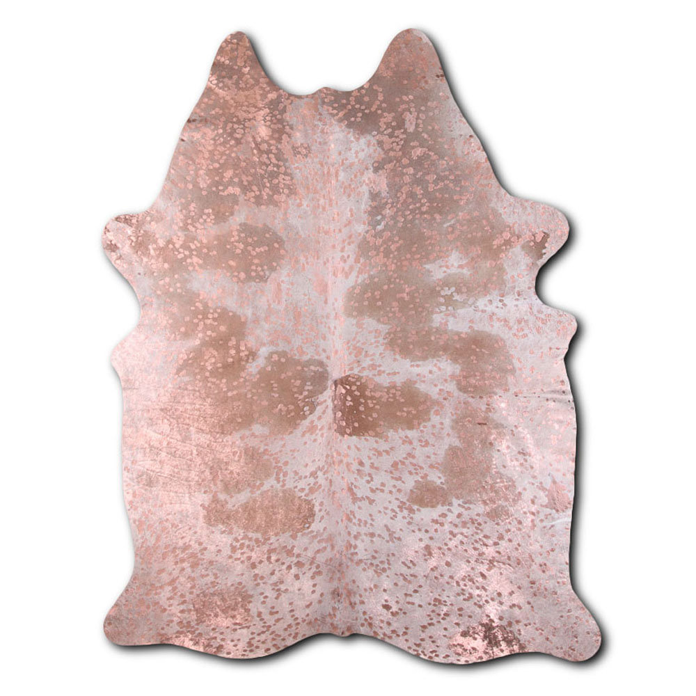 Foundry Select Unreasto Tie Dye HAIR ON Cowhide Rug ROSE GOLD Beling ...