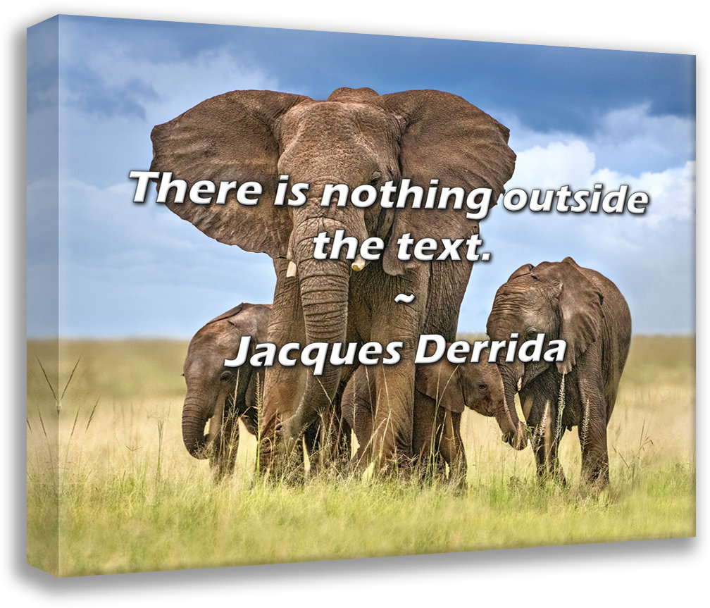 Trinx Jacques Derrida Quote: There is nothing outside the text. | Wayfair