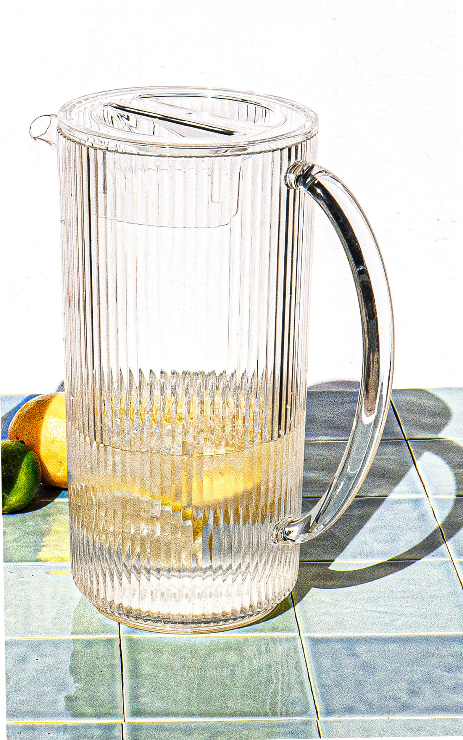 Ebern Designs Mesa Acrylic Drinking Pitcher with Lid - Clear - 111 oz ...