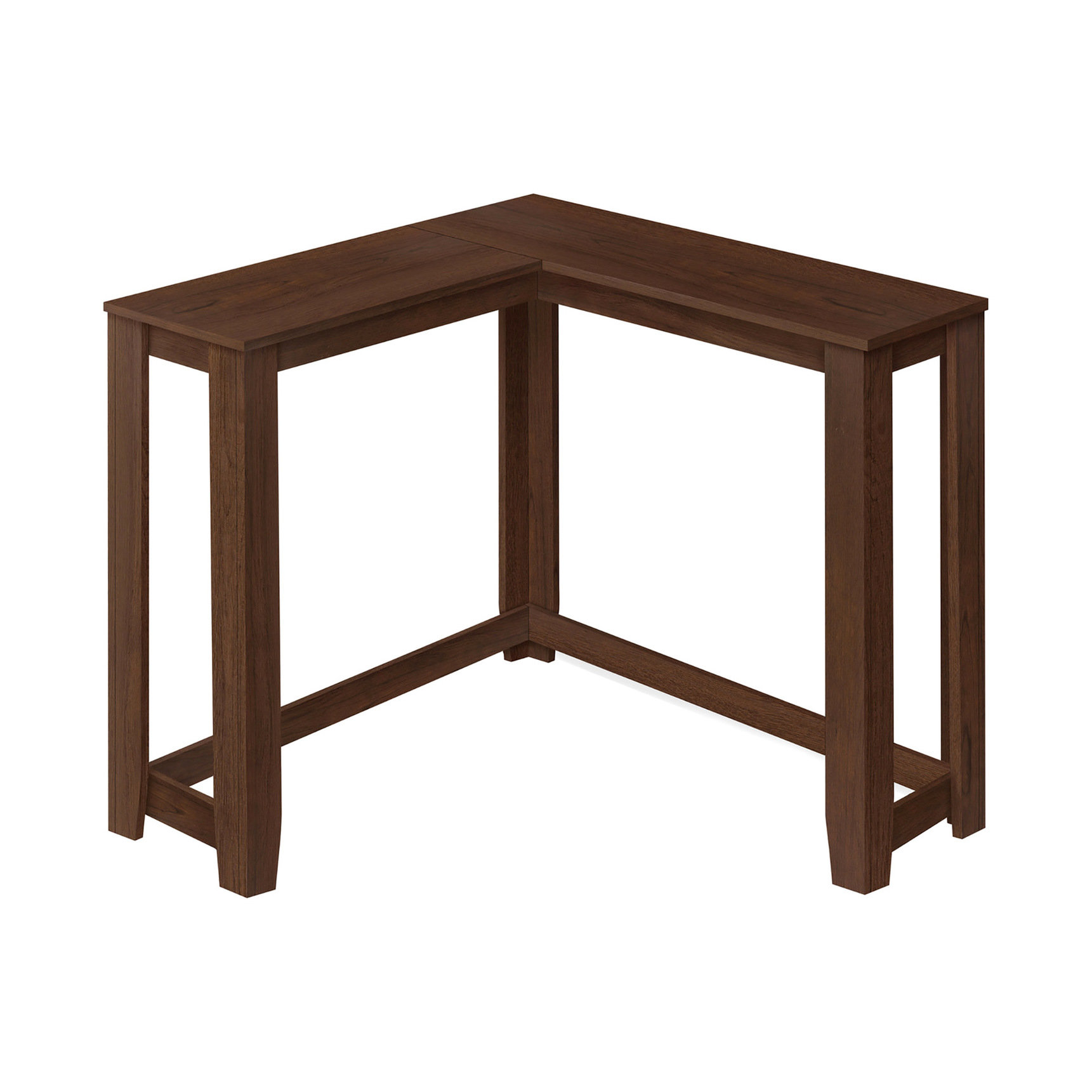Ebern Designs Narrow Corner Bedroom Table, Brown Laminate, Contemporary ...