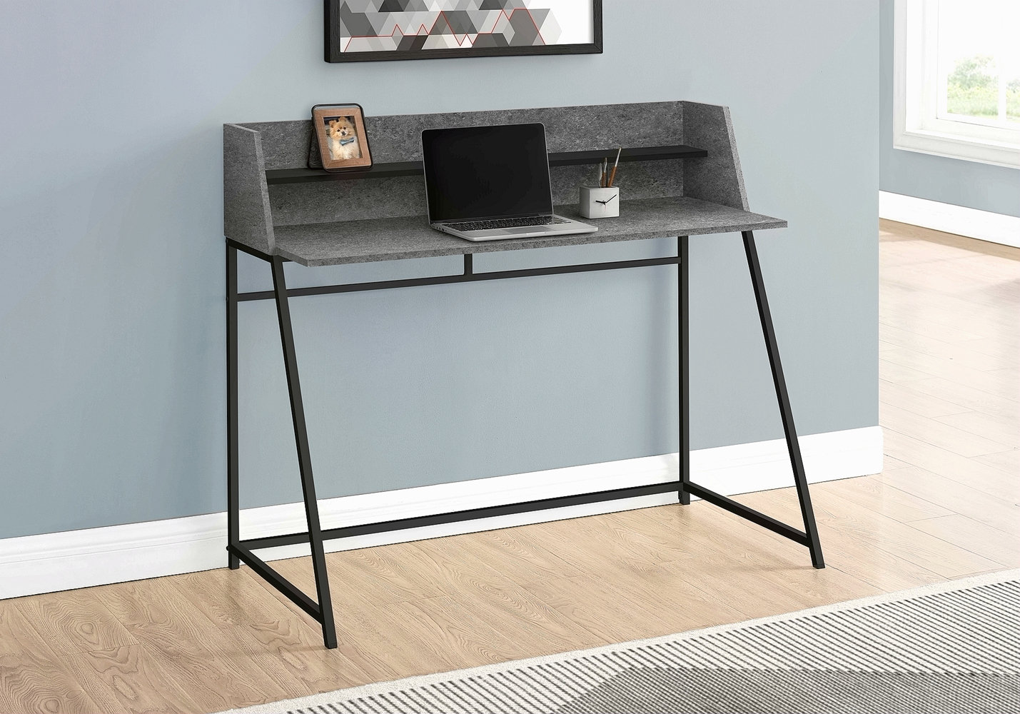 Wrought Studio™ Computer Desk, Home Office, Laptop, Storage Shelves, 48 ...
