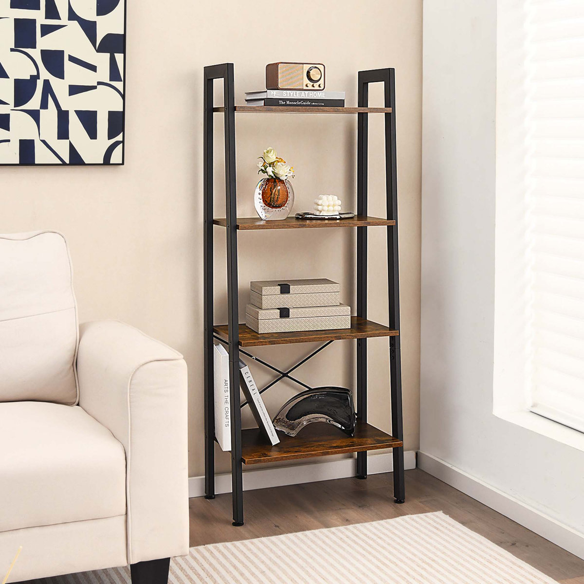 Trent Austin Design® Poff 54.5" H x 22" W Ladder Bookcase | Wayfair