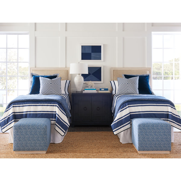 Barclay Butera Newport Crystal Cove Upholstered Panel Headboard | Wayfair