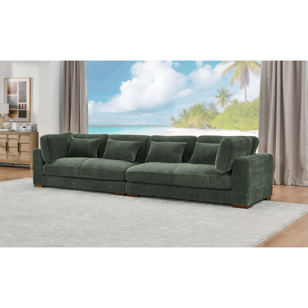 Wade Logan® Catiria 137'' Corduroy Sofa & Reviews - Wayfair Canada