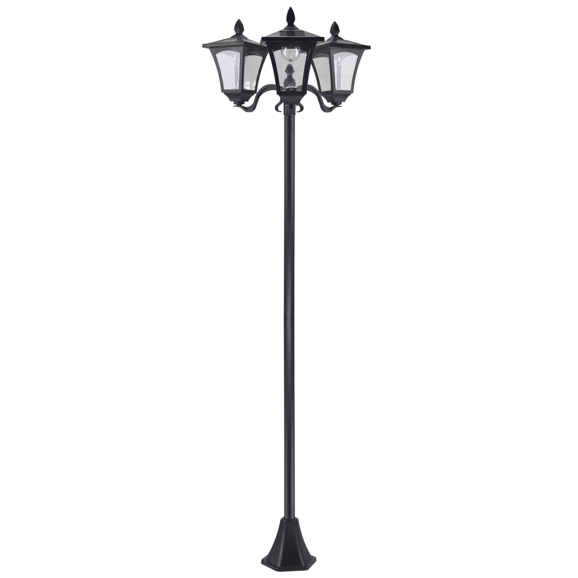 Red Barrel Studio® Ridgee Triple Solar 72" Lamp Post & Reviews | Wayfair