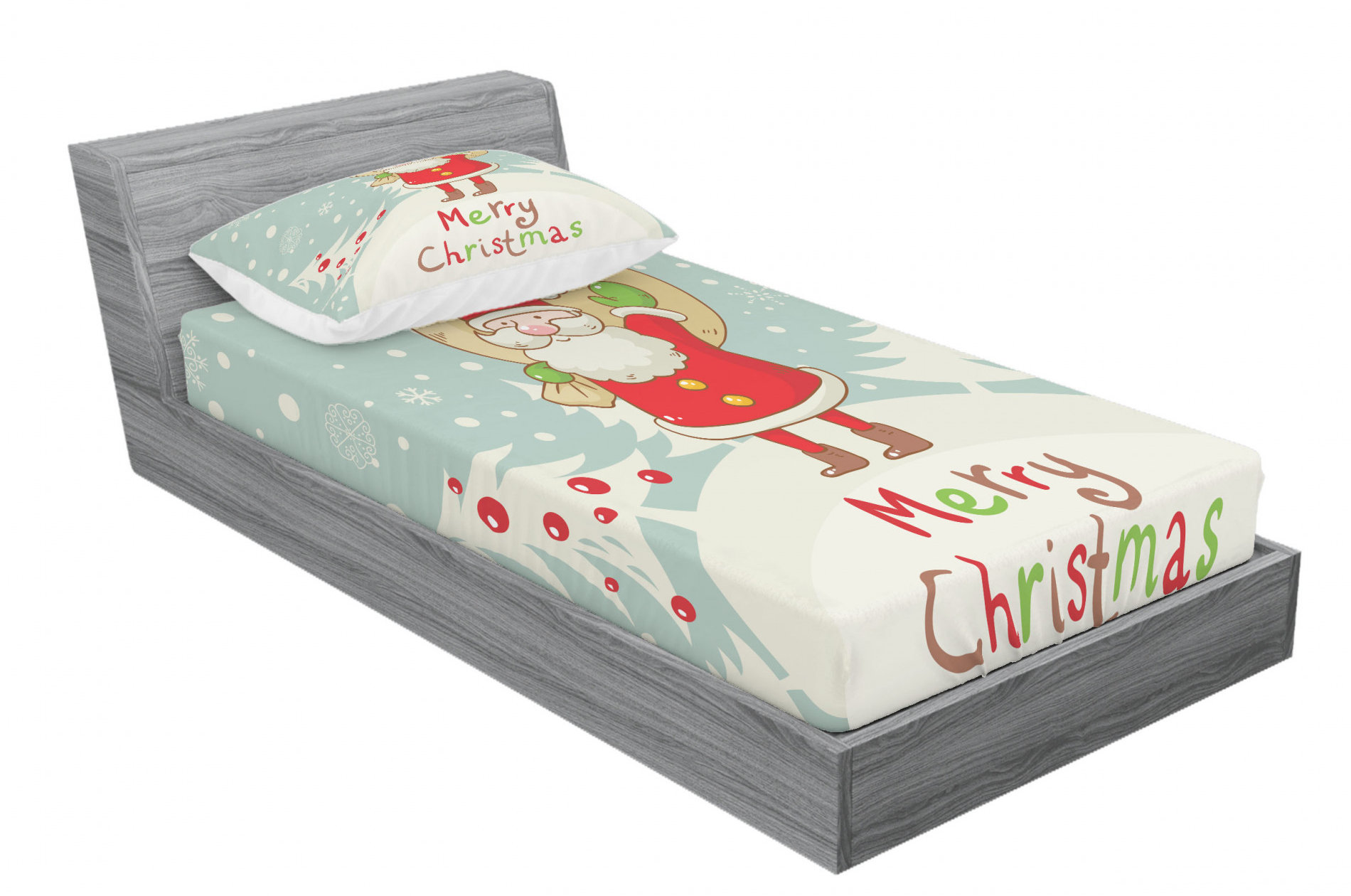 Ambesonne Santa Sheet Set | Wayfair
