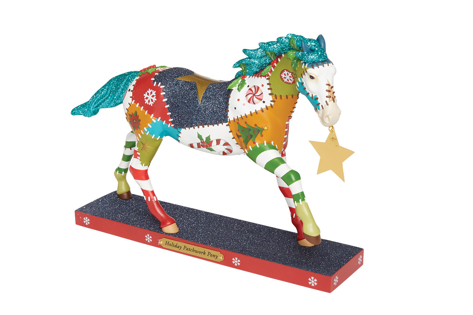 enesco Trail of Painted Ponies Holiday Patchwork Pony Horse Figurine 7 ...