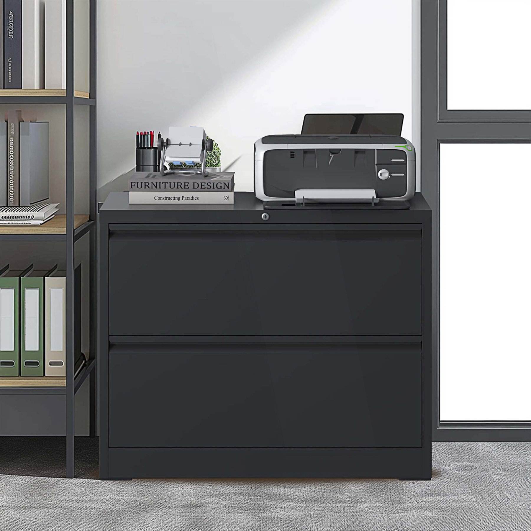 Latitude Run® File Cabinet With 2 Drawer, Filing Cabinet With Lock ...