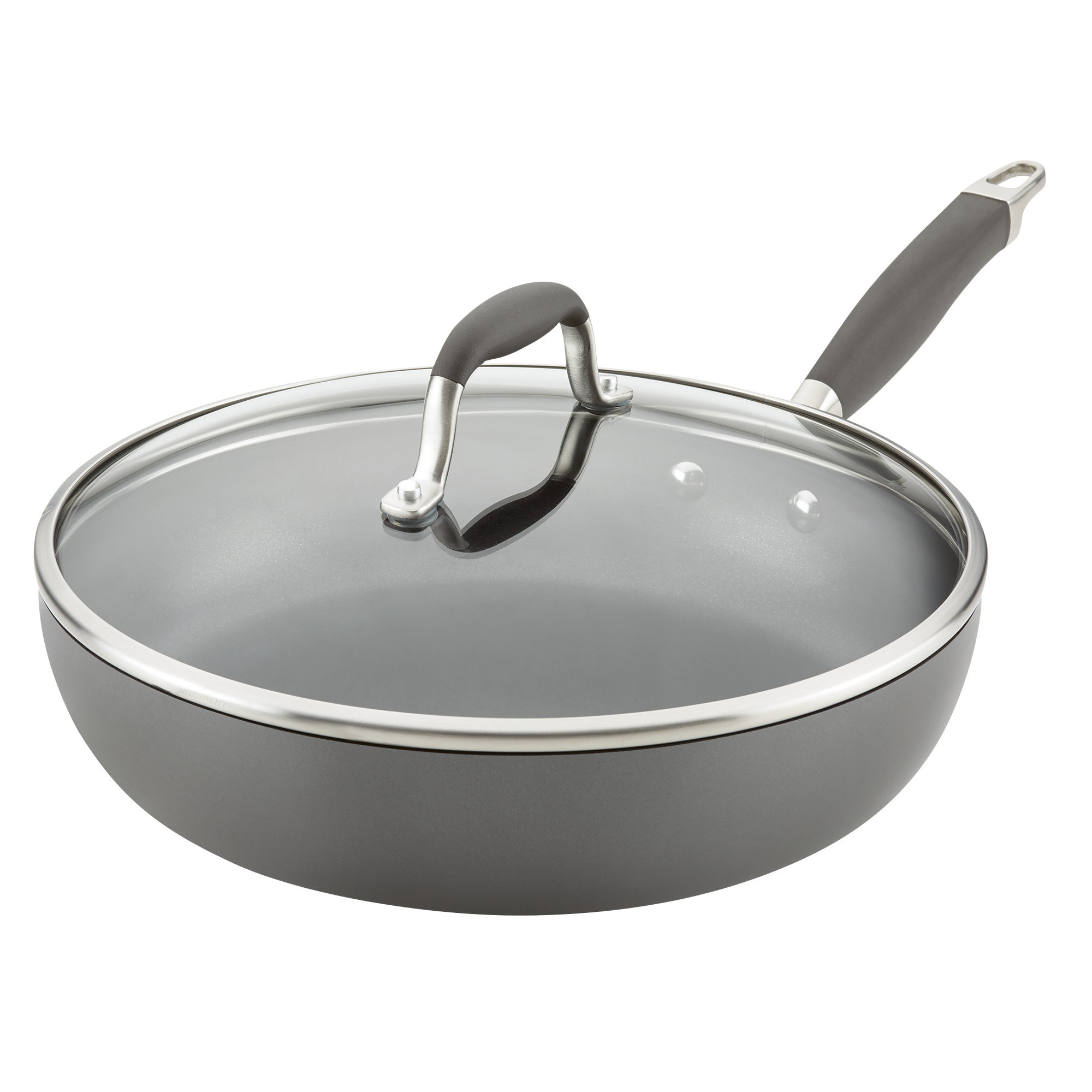 Anolon Advanced Home Hard Anodized Nonstick Ultimate Pan with Lid, 12 ...