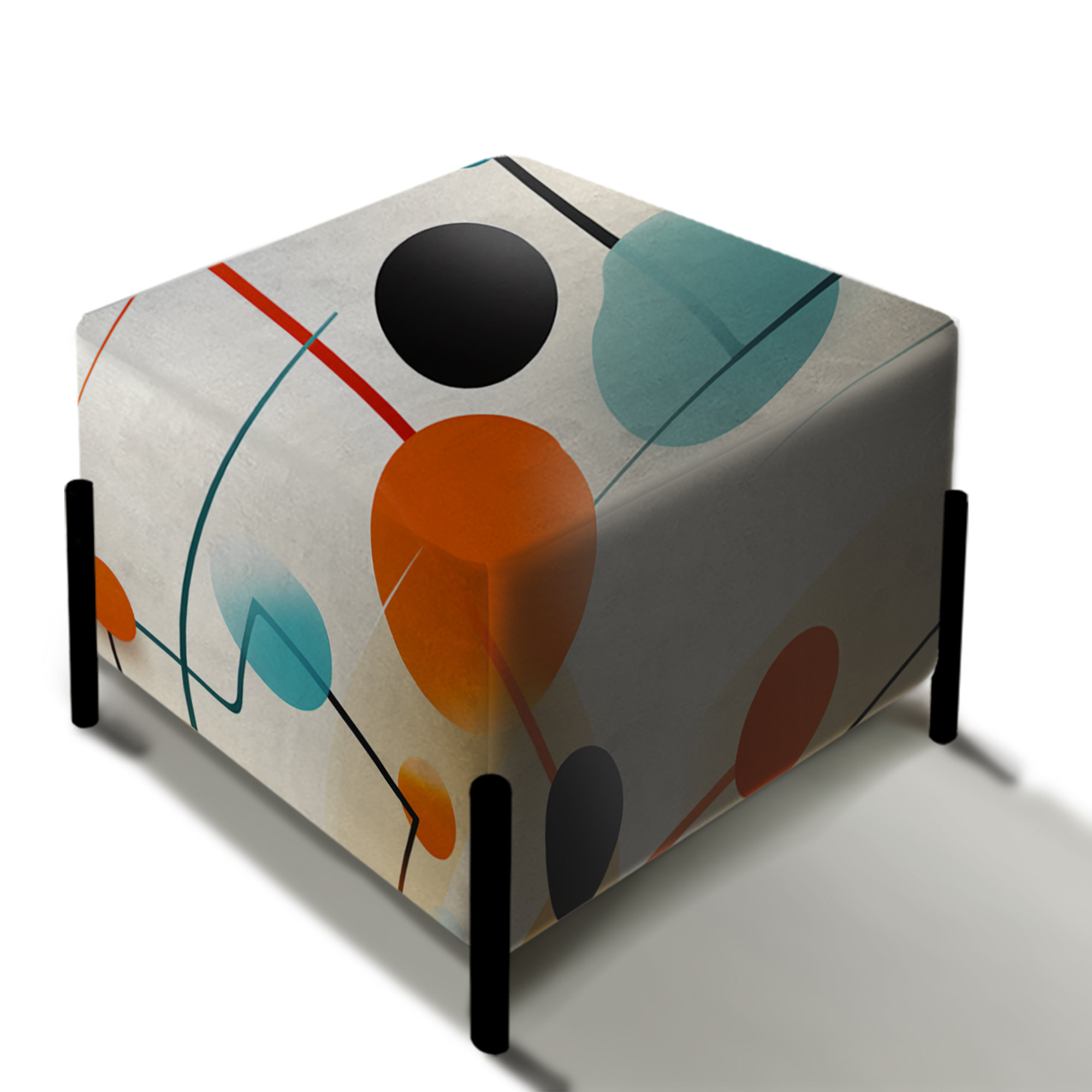 Design Art Green Funky Retro Sphere And Lines Dream - Vintage Square ...