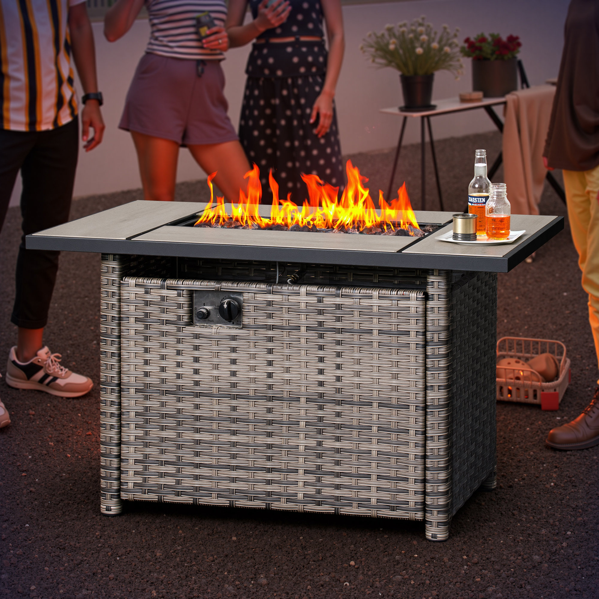 Arlmont & Co. Remeika Outdoor Fire Pit Table - Wayfair Canada