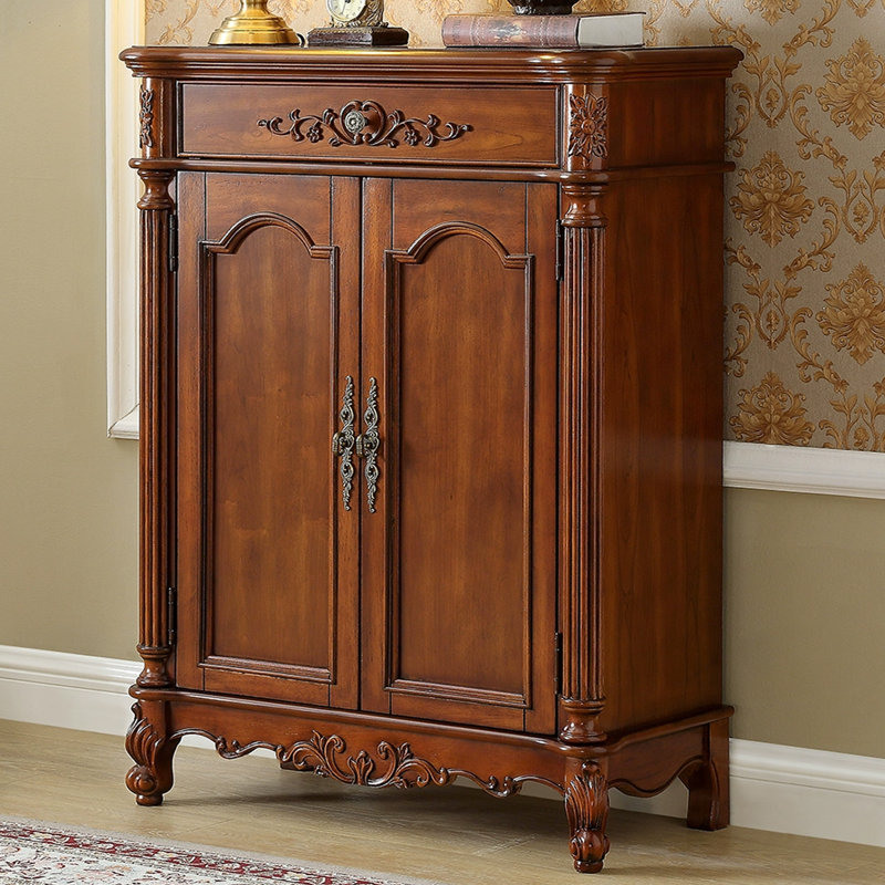 Rebrilliant Cherry Solid Wood Shoe Storage Bench | Wayfair