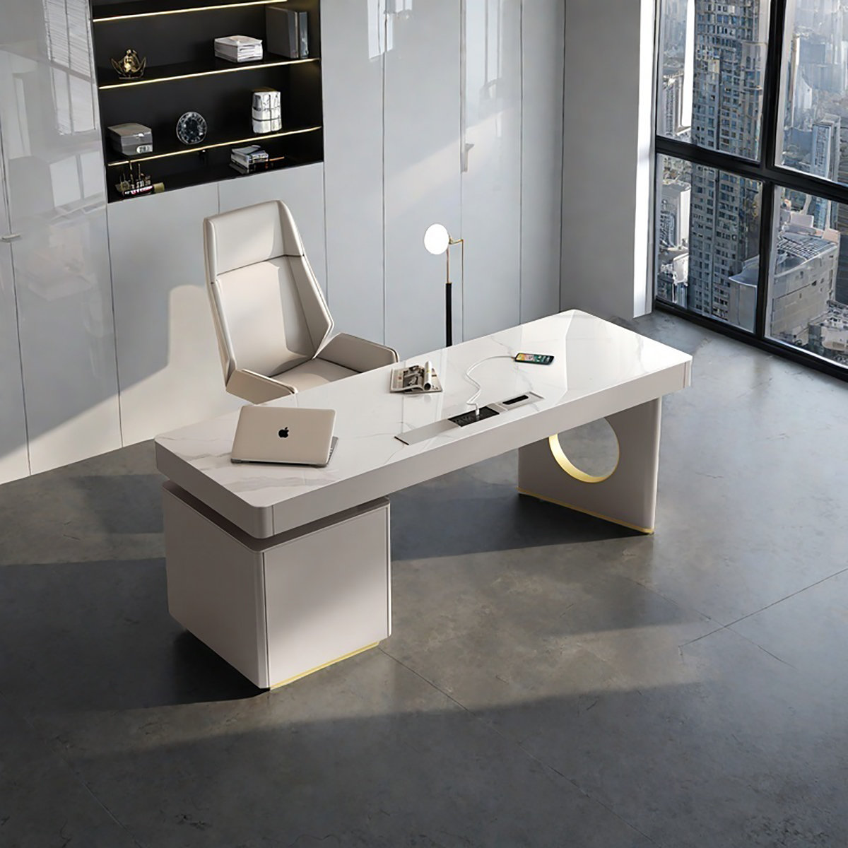 Eclecticed Home Simple and Premium Rectangular Solid Wood Office Desk ...