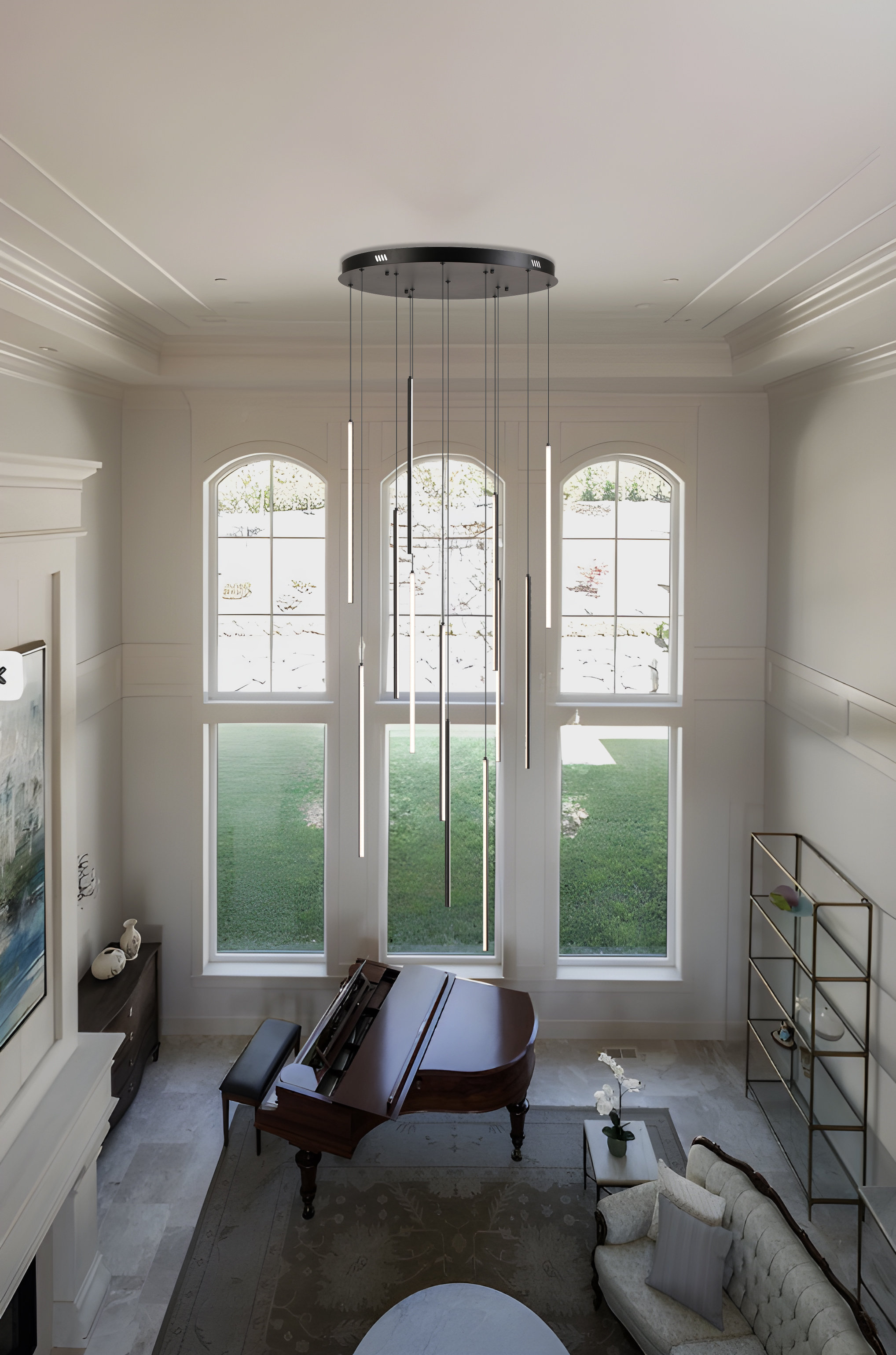 Wrought Studio 12 Lights 23.7" Wide Chute Modern Clustered LED ...