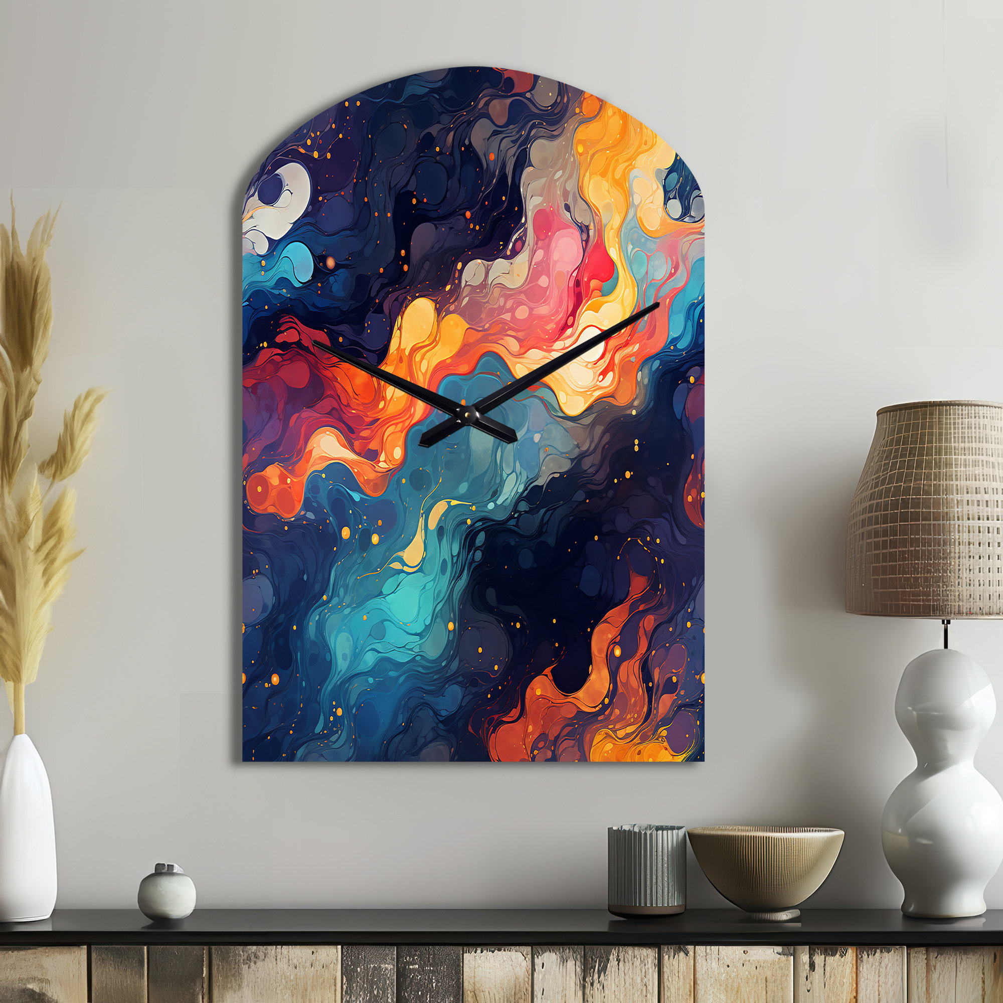 Design Art Cosmic Illusion Moody Patterns - Abstract Asymmetrical Metal ...