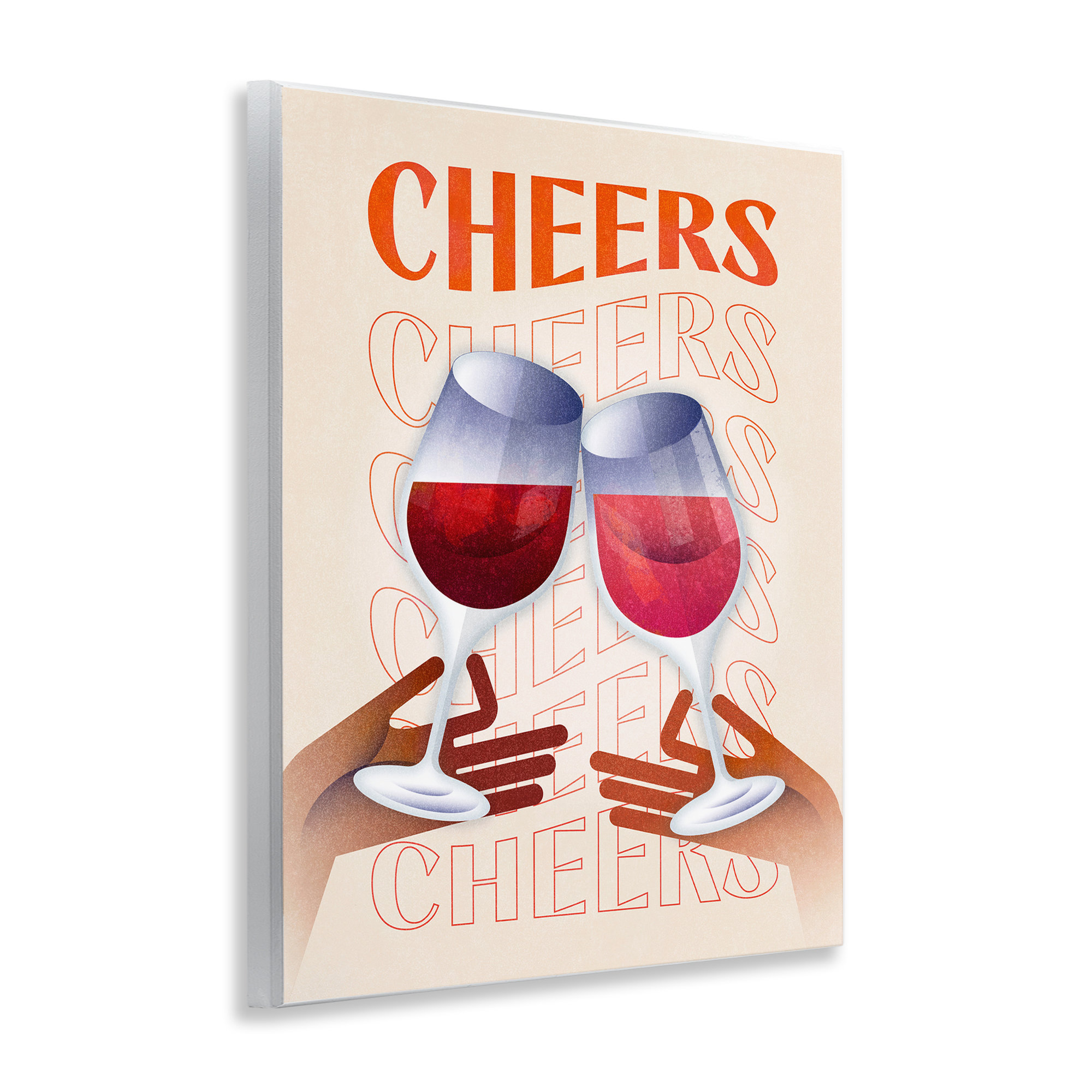 Dakota Fields Cheers Wine Glasses Wall Plaque Art by Victoria Barnes ...