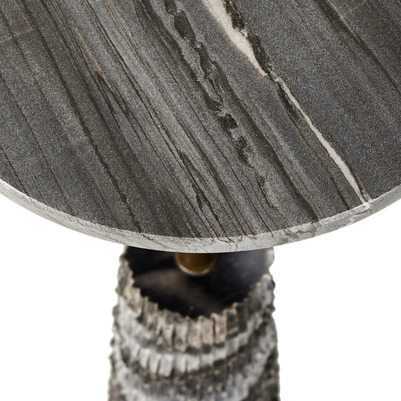 Four Hands Raven End Table-Ribbed Ebony Marble & Reviews | Perigold