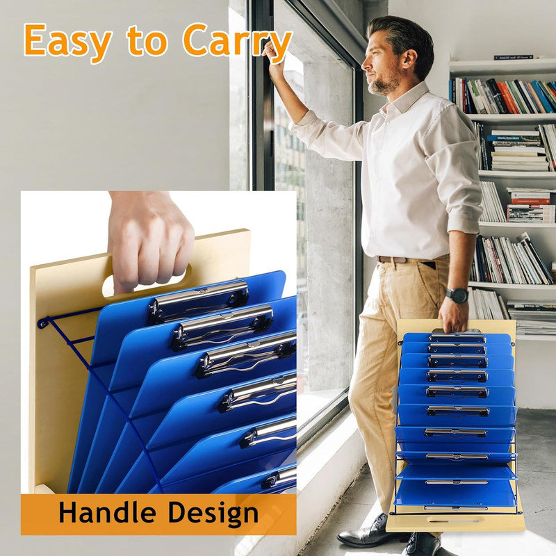 Ebern Designs Small White Board Organizer, Wooden Desktop File Sorter ...