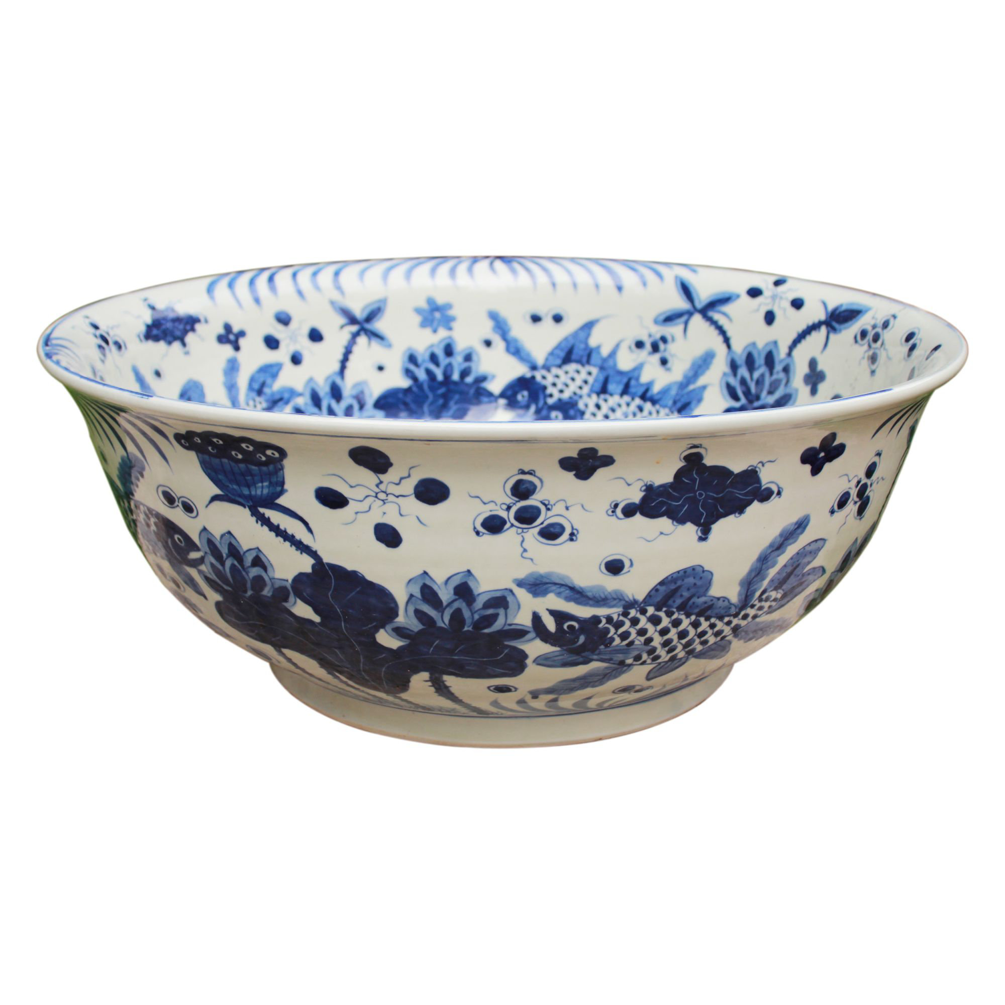 Legend of Asia Porcelain Global Inspired Decorative Bowl in Blue/Ivory ...