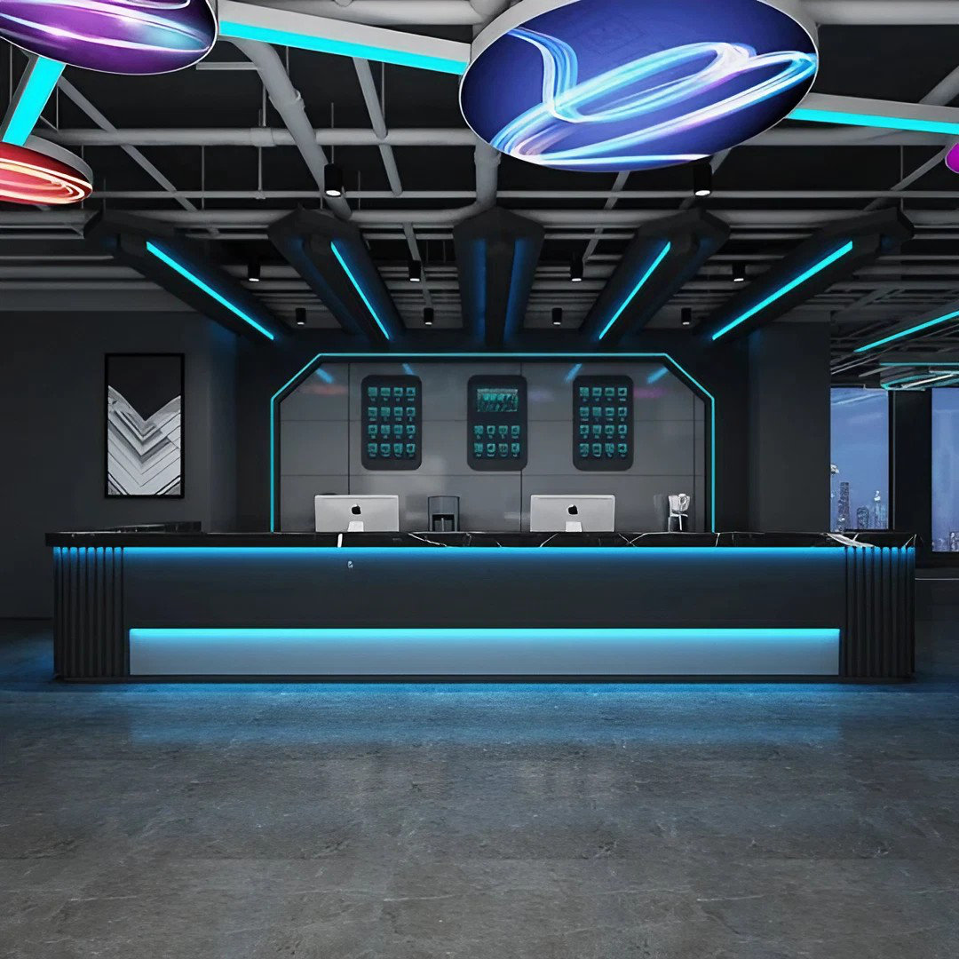 Ivy Bronx Counter Office Reception Desk Modern Salon Standing Cash ...