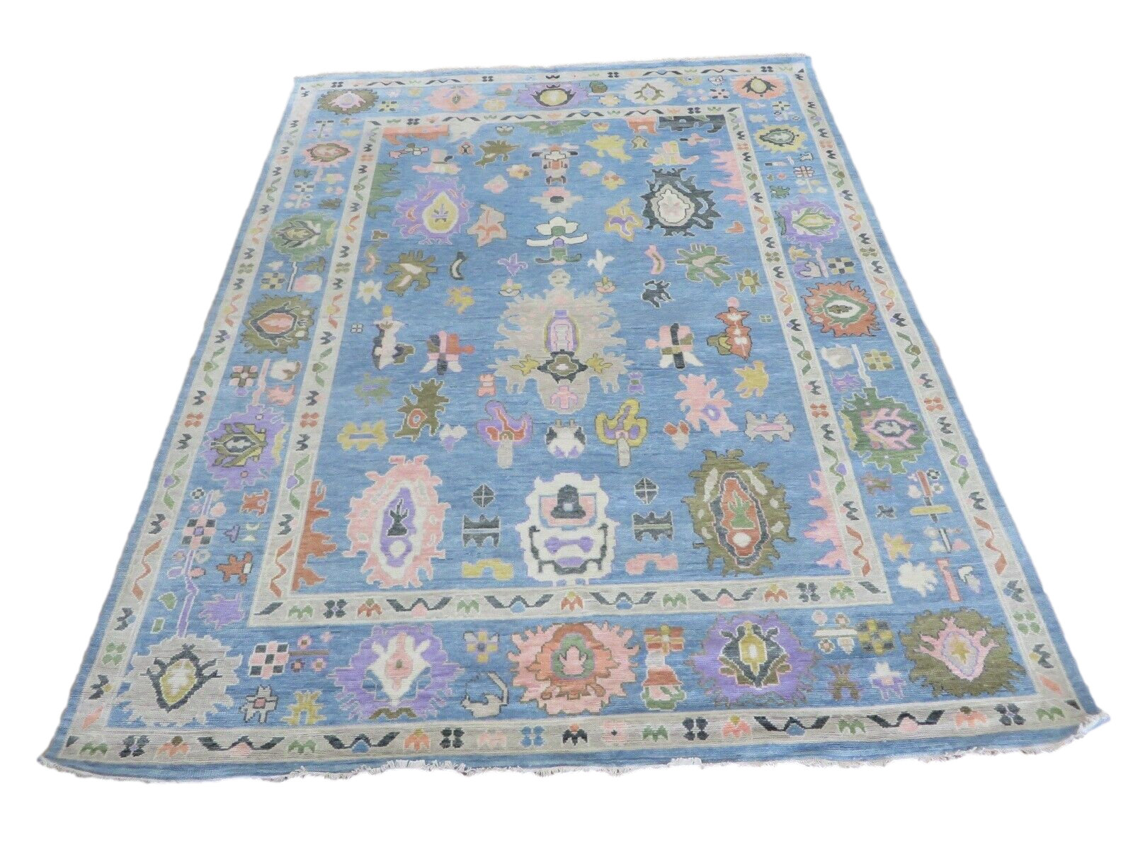 OrientalRugGalaxy One-of-a-Kind 8'11" X 11'11" Wool Area Rug in Light ...