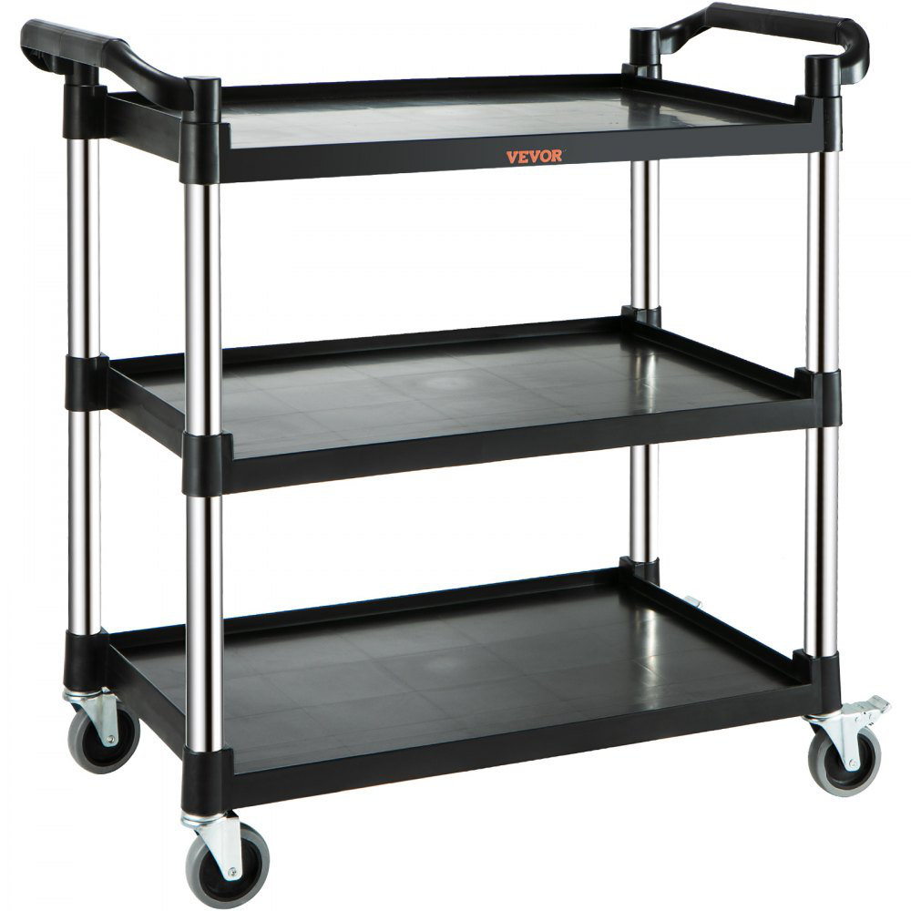 Stellweilan Tessberg Utility Service Cart with Wheels 3-Tier Food ...