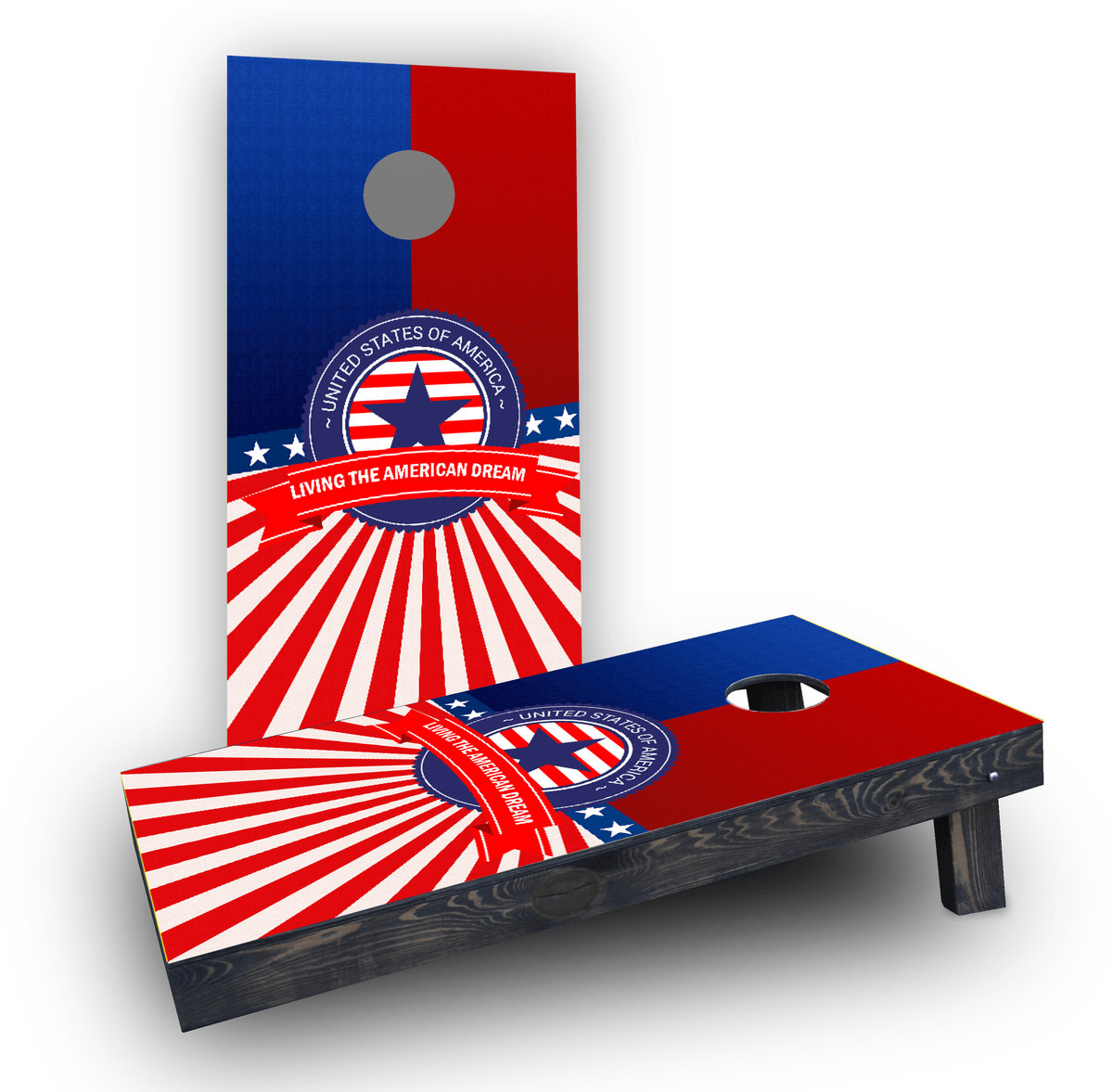 Custom Cornhole Boards America Theme Light Weight Cornhole Game Set ...