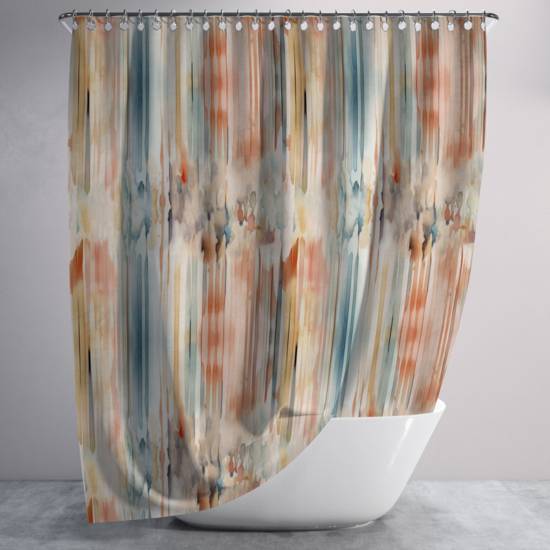 East Urban Home Irmgarda Abstract Shower Curtain | Wayfair