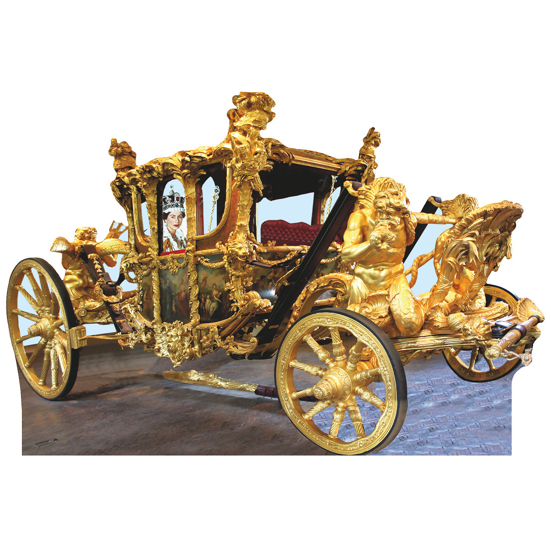 Wet Paint Printing Queen Elizabeth Gold Stage Coach Carriage Jubilee ...