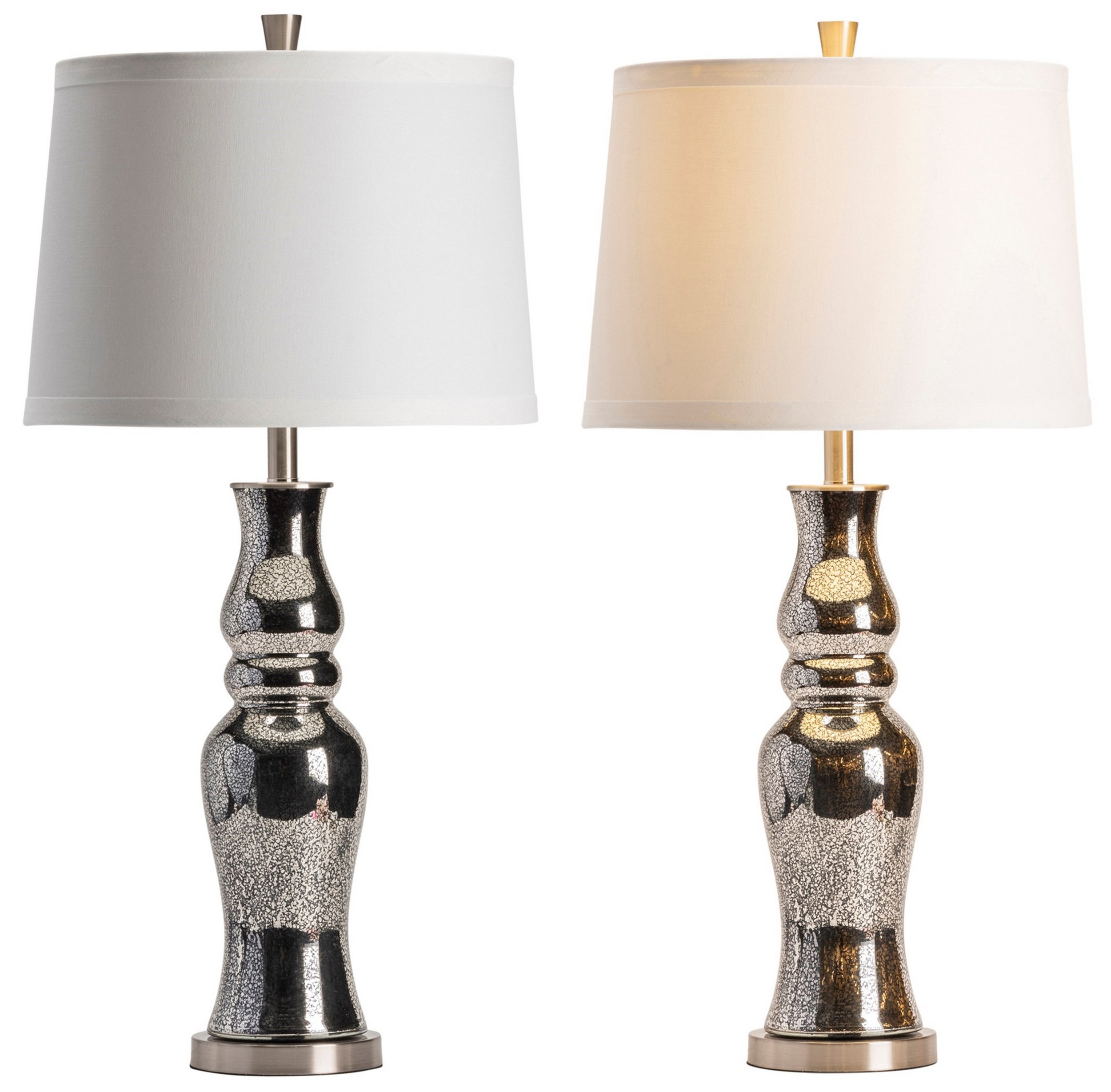 Red Barrel Studio® Set Of 2 Glass Table Lamps | Wayfair