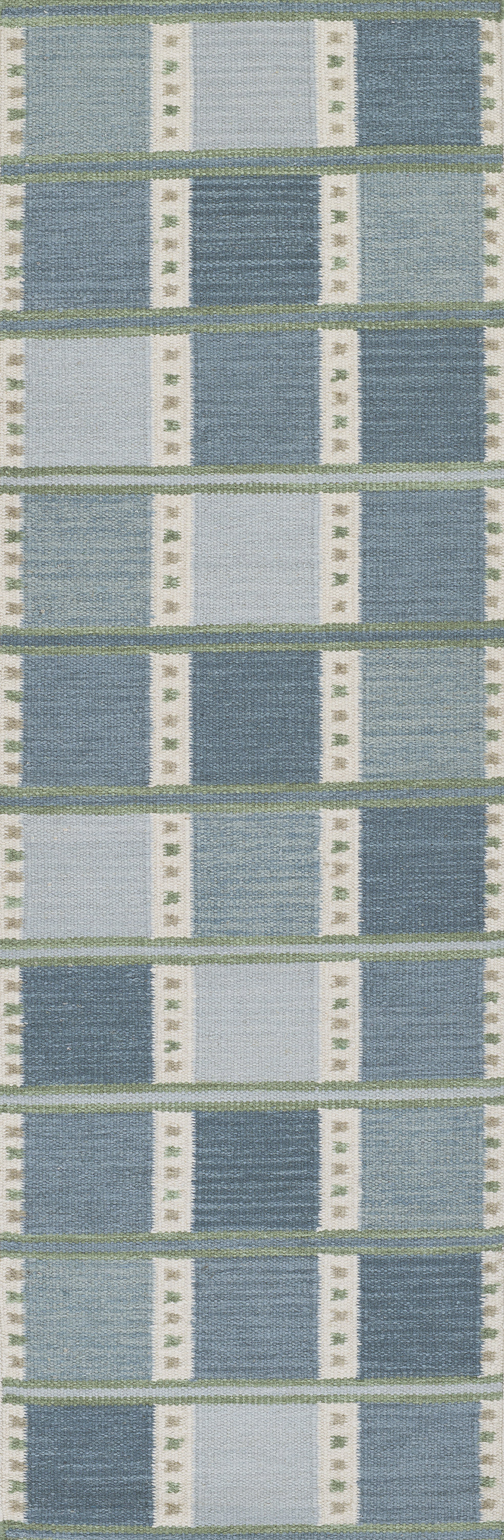 Joss & Main Freya Geometric Hand Woven Wool and Cotton Blue Area Rug ...