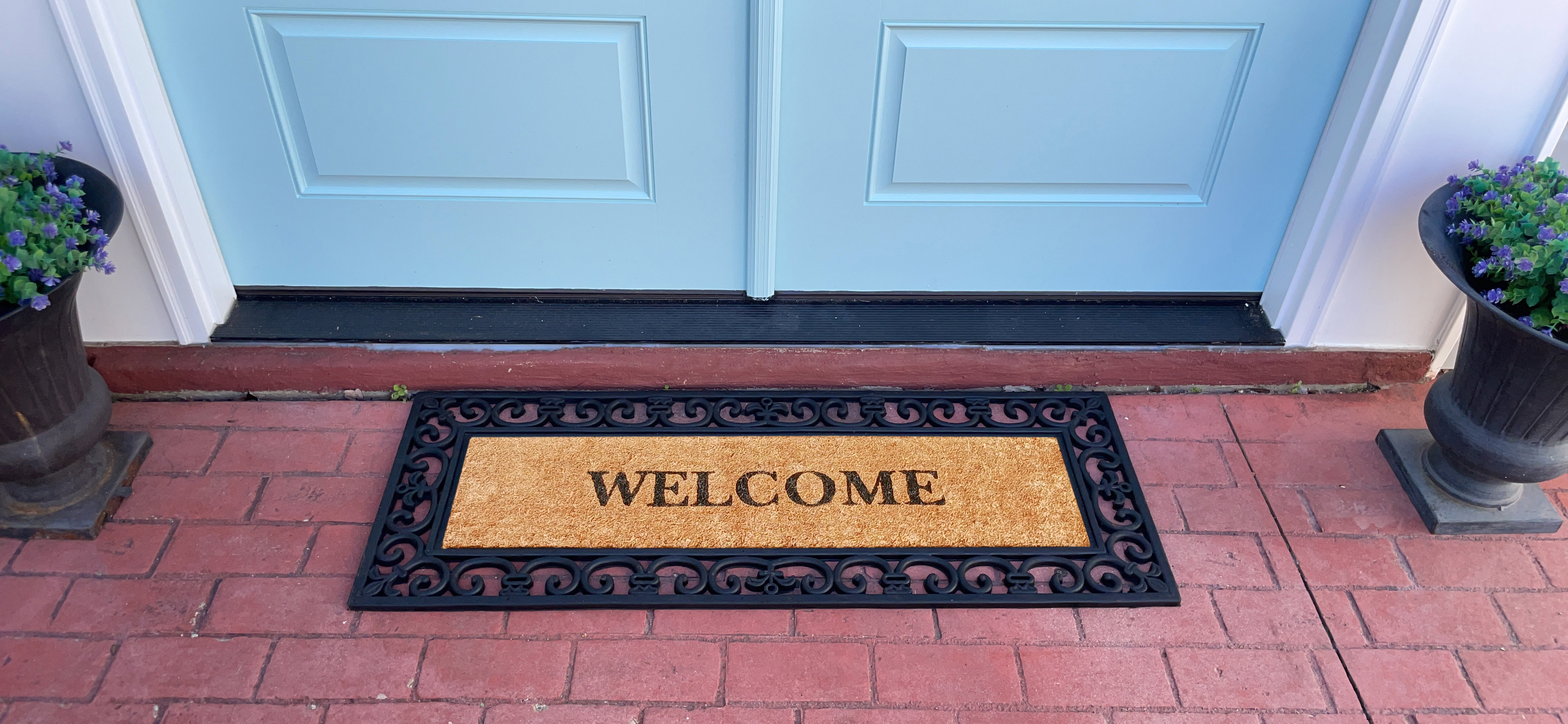 Fleur De Lis Living Haycraft Myla Welcome 48 in. x 18 in. Non-Slip ...