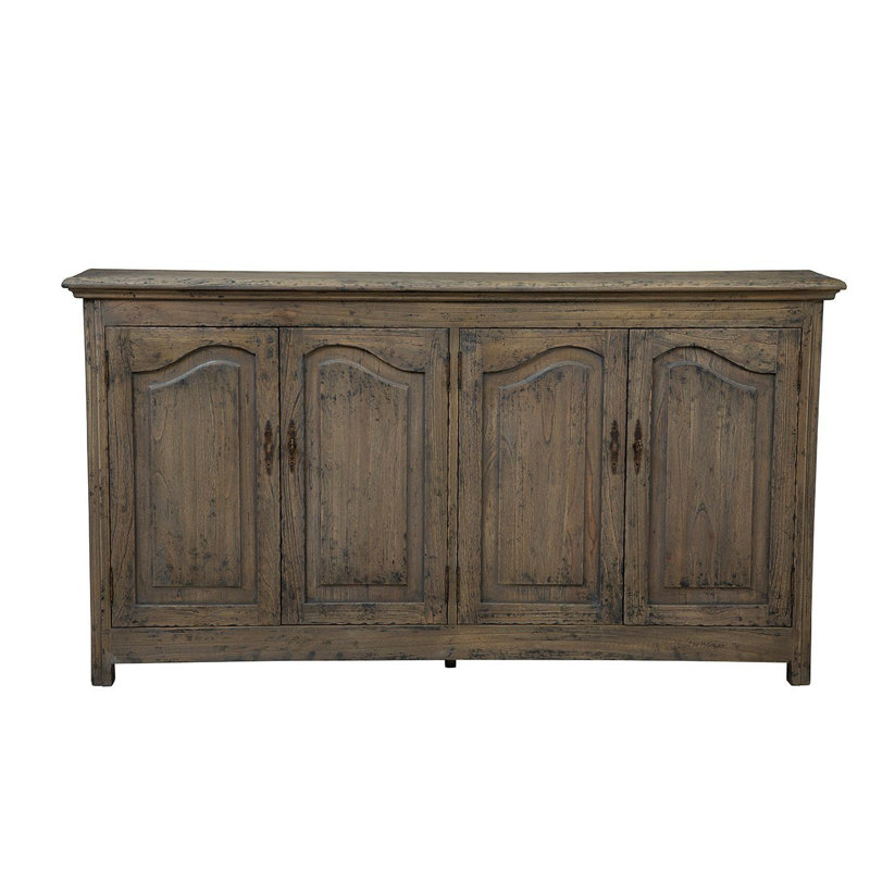 Rosalind Wheeler Cesarina 64" Wide Sideboard, Distressed Gray Brown ...