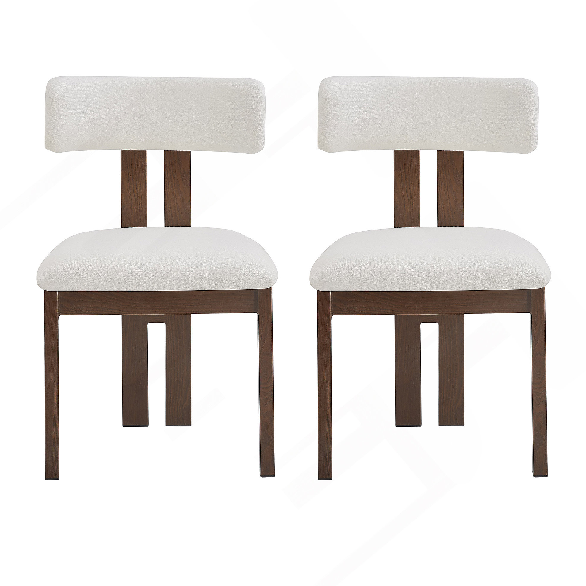 Hokku Designs Modern Upholstered Armless Dining Chairs with Metal Legs ...