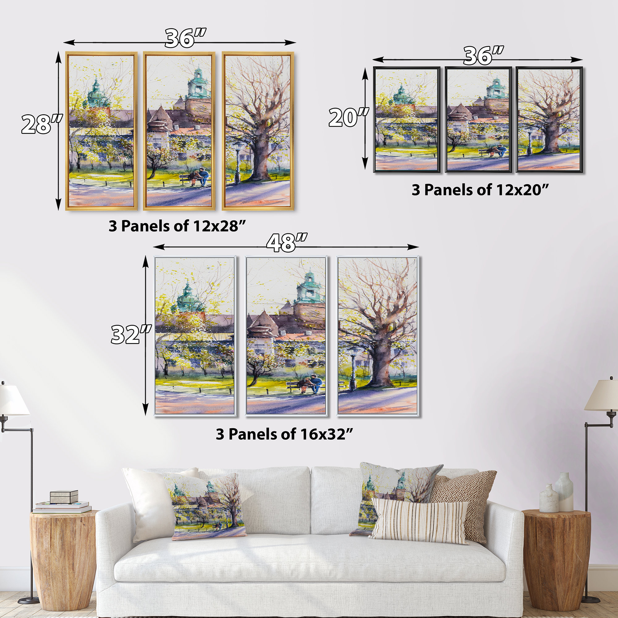 Winston Porter Castel Through The Trees Of The Park - Country Framed ...