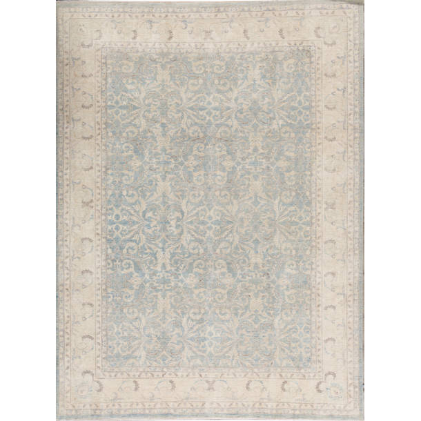 Bokara Rug Co., Inc. Hand-Knotted High-Quality Light Blue and Ivory ...