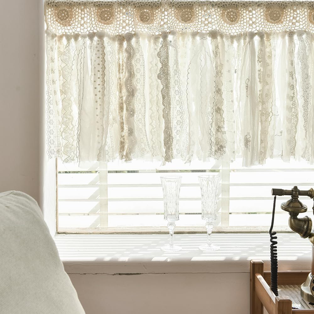 Nivozu Lace Kitchen Valances for Windows | Wayfair