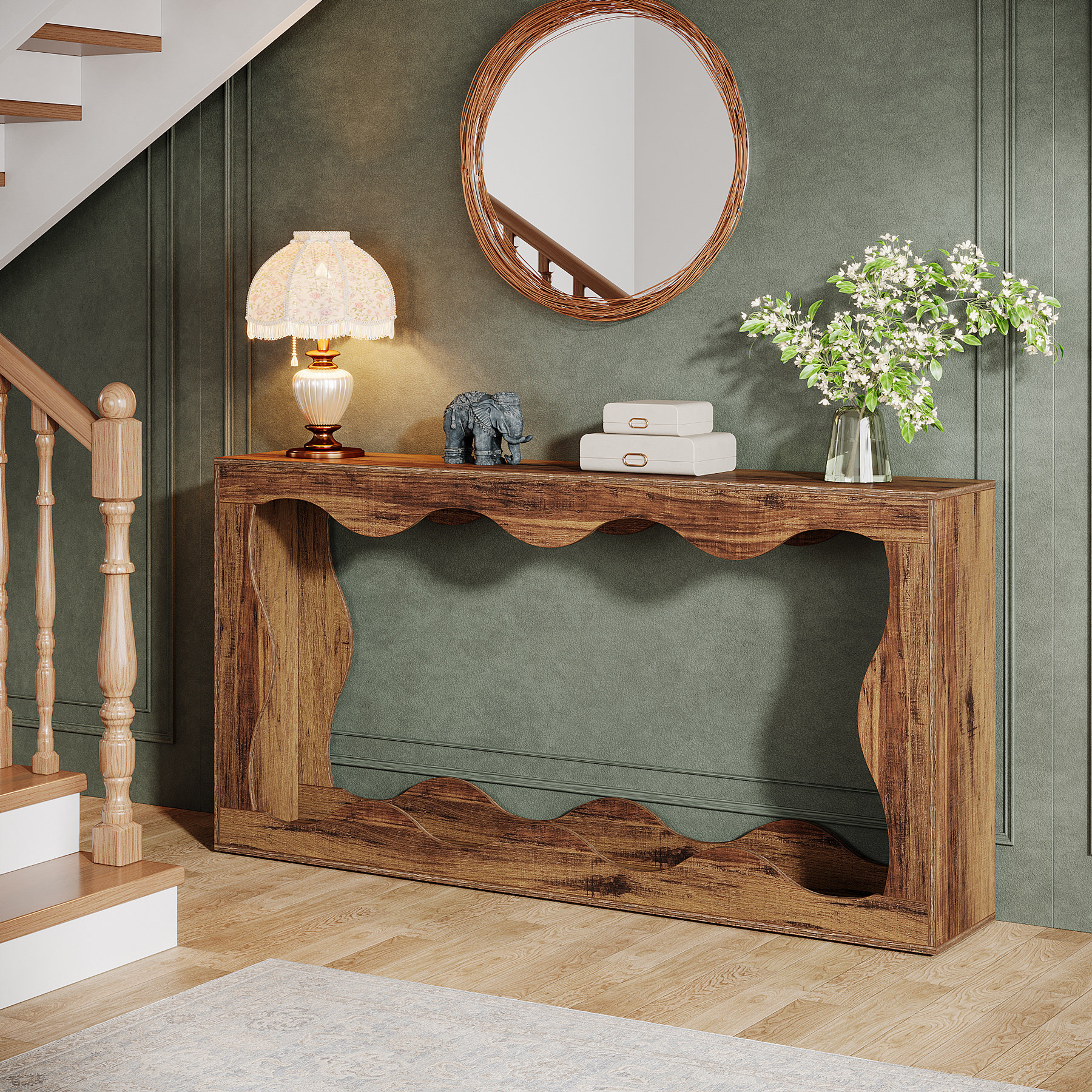 Loon Peak® 63 Inches Console Table with Storage | Wayfair