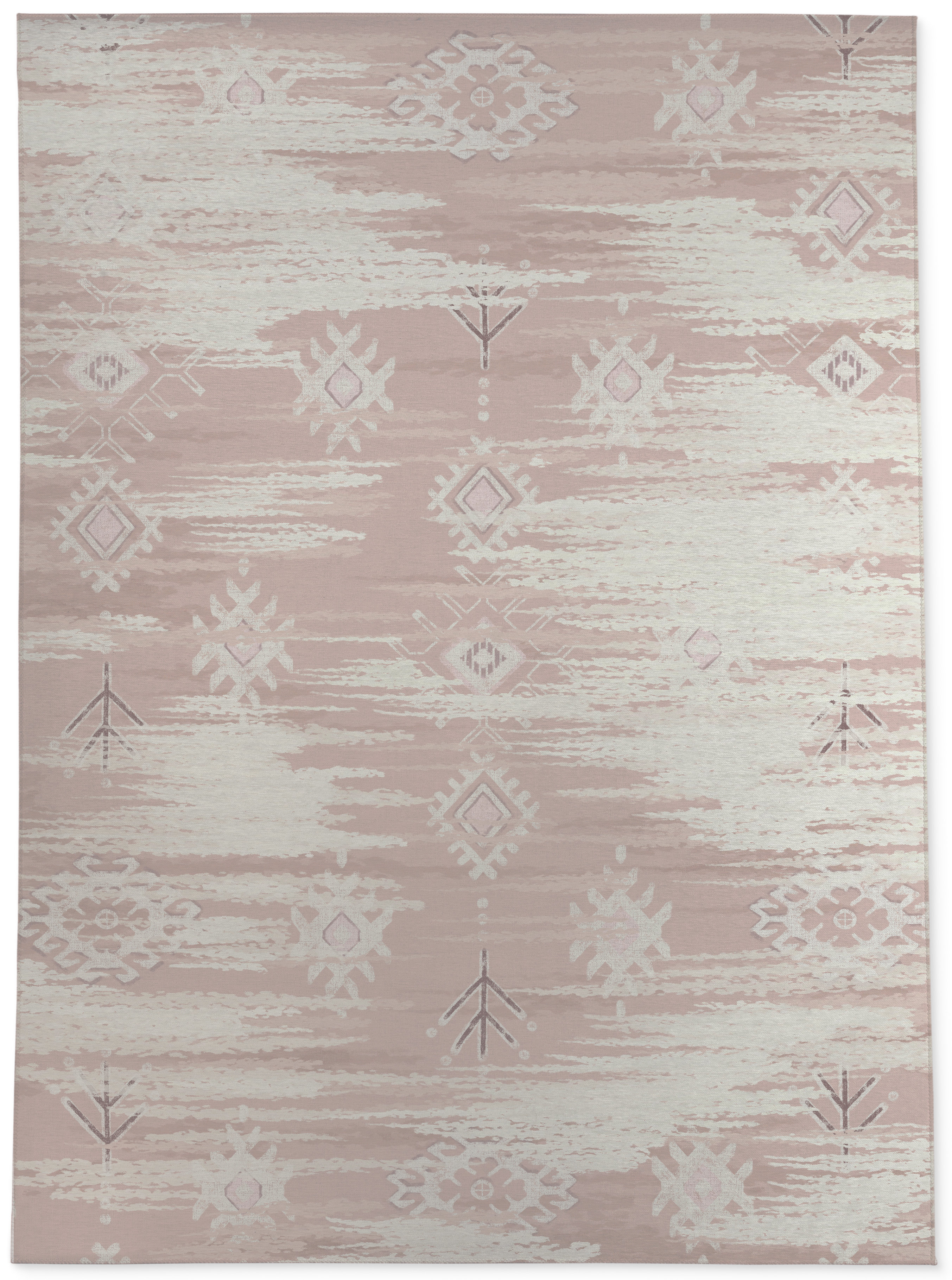 Bungalow Rose Geometric Pink/Ivory Area Rug | Wayfair