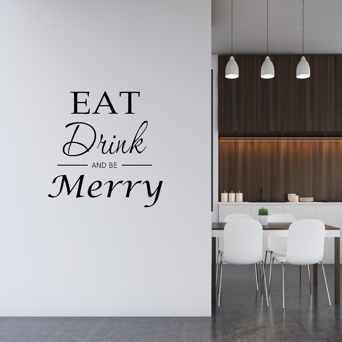Winston Porter Adhésif décoratif "Eat Drink And Be Merry Kitchen ...