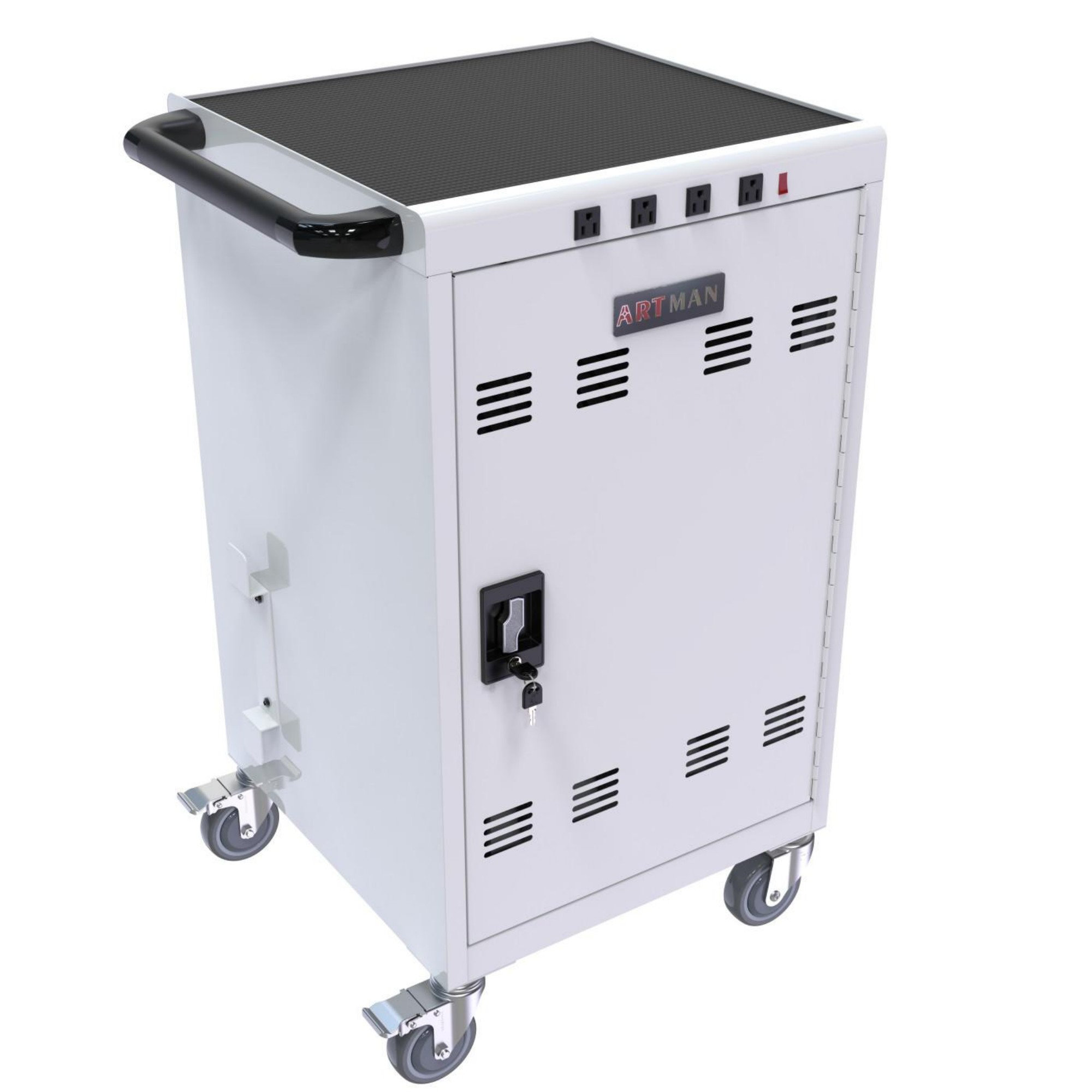 17 Stories Mobile Charging Cart and Cabinet for Tablets Laptops ...