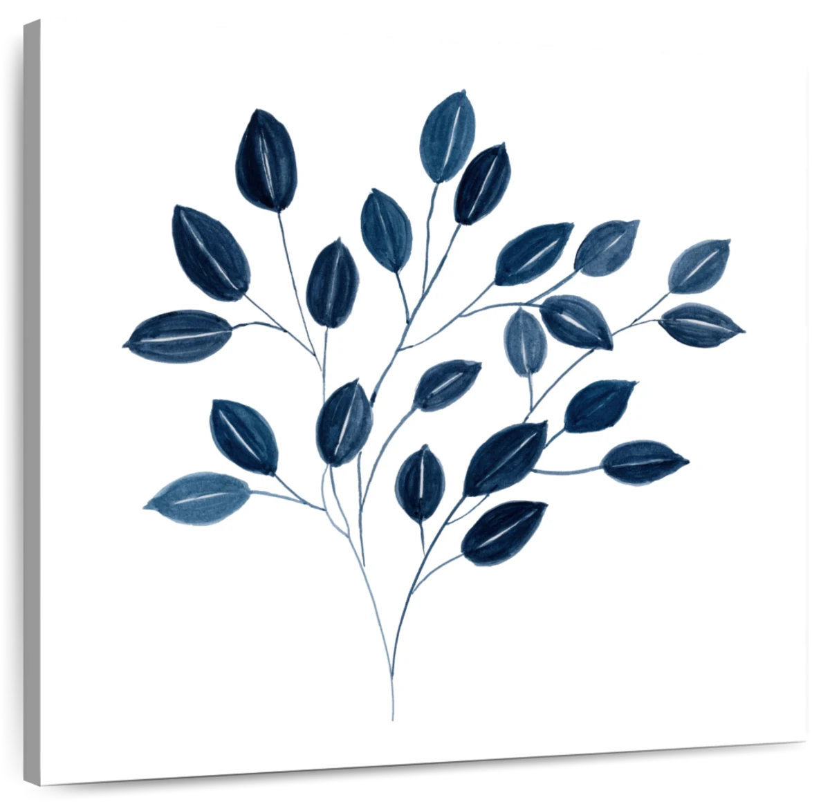 Lark Manor™ Harnek Navy Leaves I | Wayfair