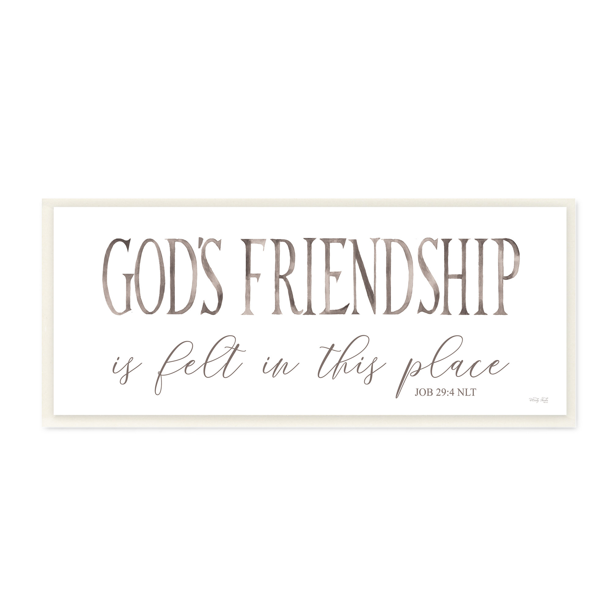 Stupell Industries God''s Friendship Religious Home Casual Phrase Sign Wall Plaque Art By Cindy ...