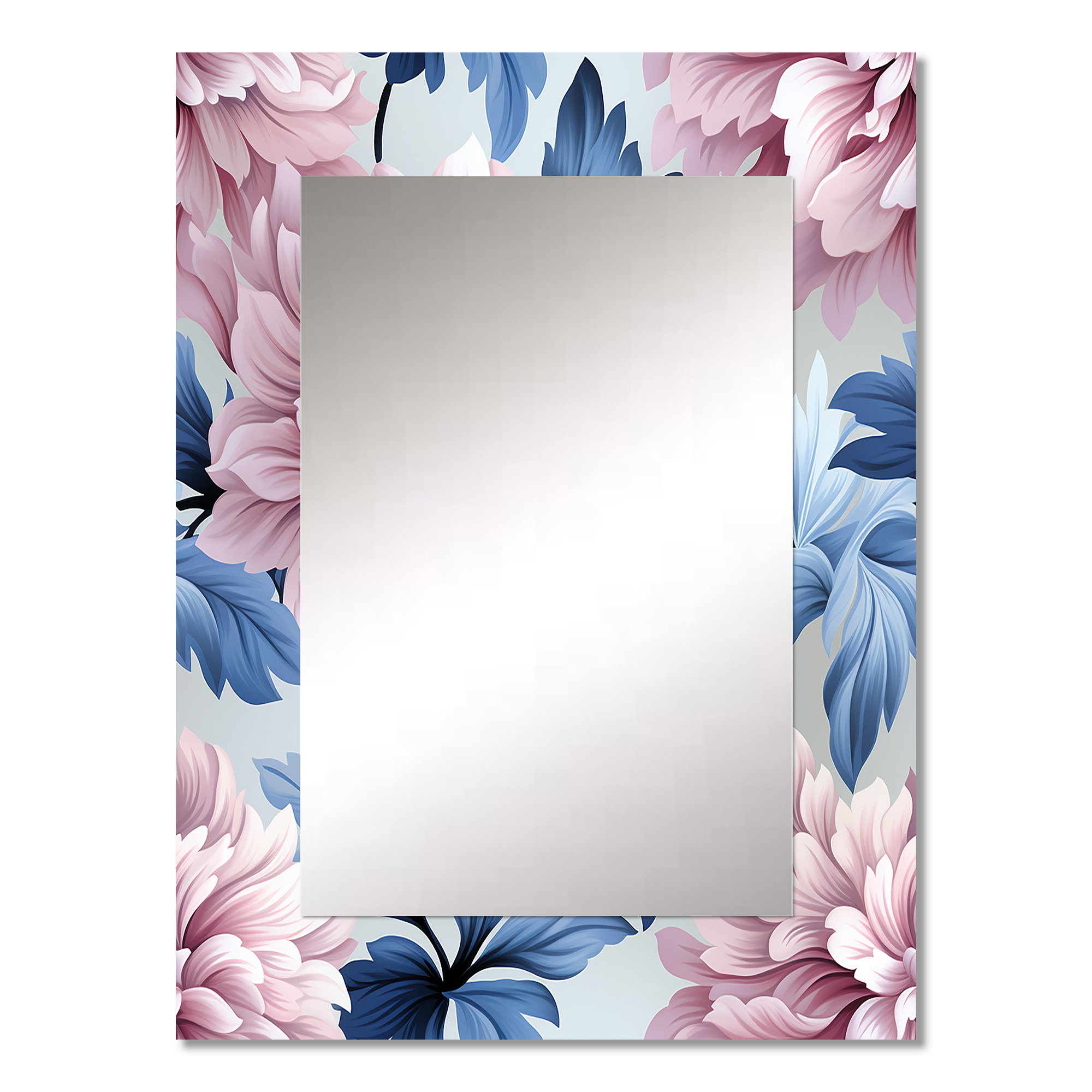 Winston Porter Purple And Pink Royal Damask Treasures - Damask Mirror ...