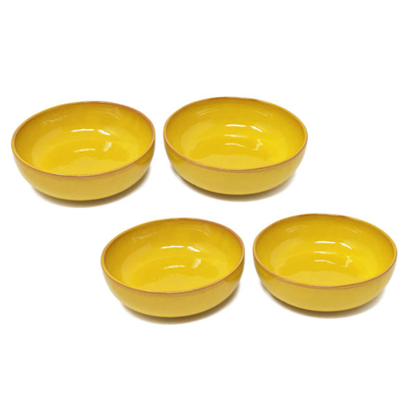 Verano Spanish Ceramics Selena - Shallow Bowl 14cm - Blue - Set Of 4 ...