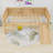 Harriet Bee Wooden Low Loft Bed With LED Light, Slide, Shelves And ...