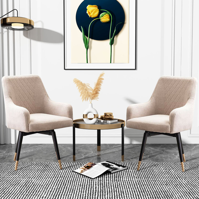 Corrigan Studio® Abree Linen Upholstered Armchair & Reviews | Wayfair