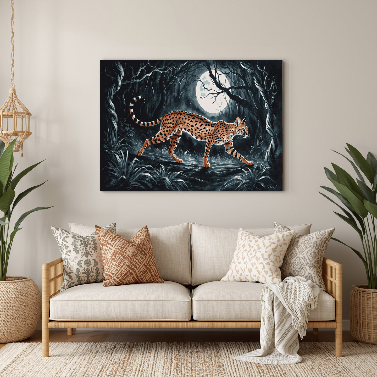 Hokku Designs Wildlife Genet Gray Metal Wall Art | Wayfair